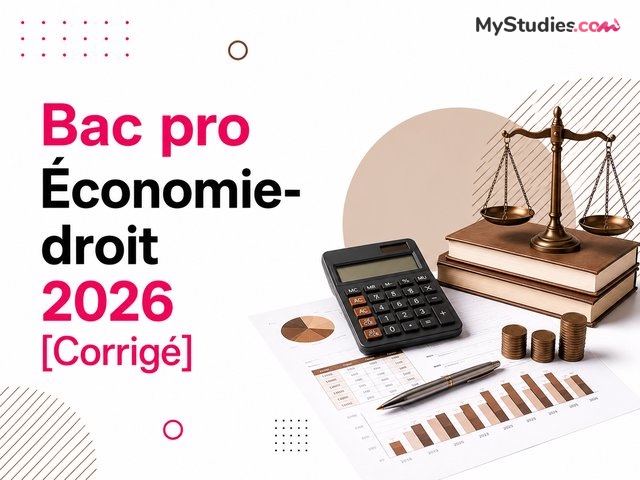 Correction du sujet 2026 en Économie-droit - Annales Bac pro